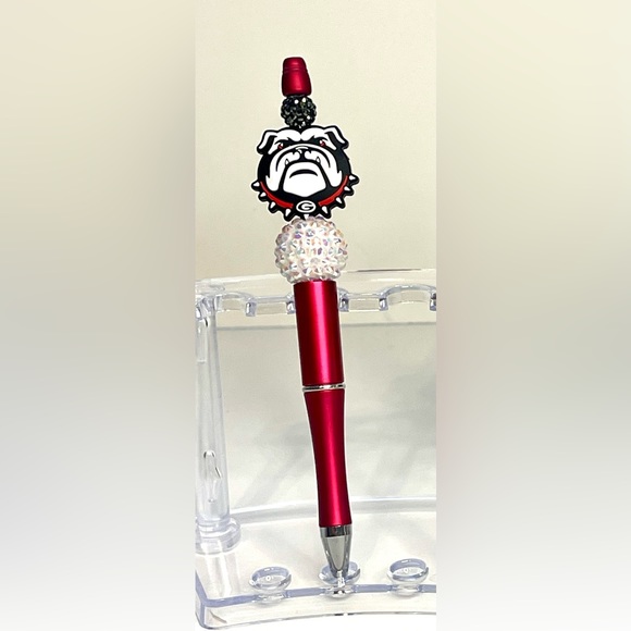 Hand Crafted | Office | Georgia Bulldog Red And Black Beaded Silicone ...